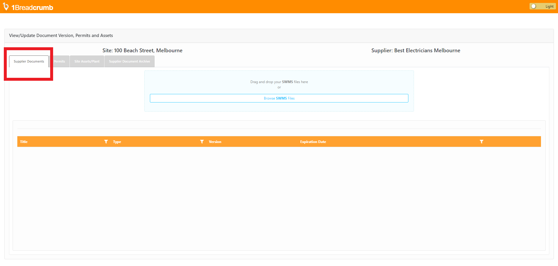 Upload Supplier Documents after receiving a Quick Onboarding Invitation